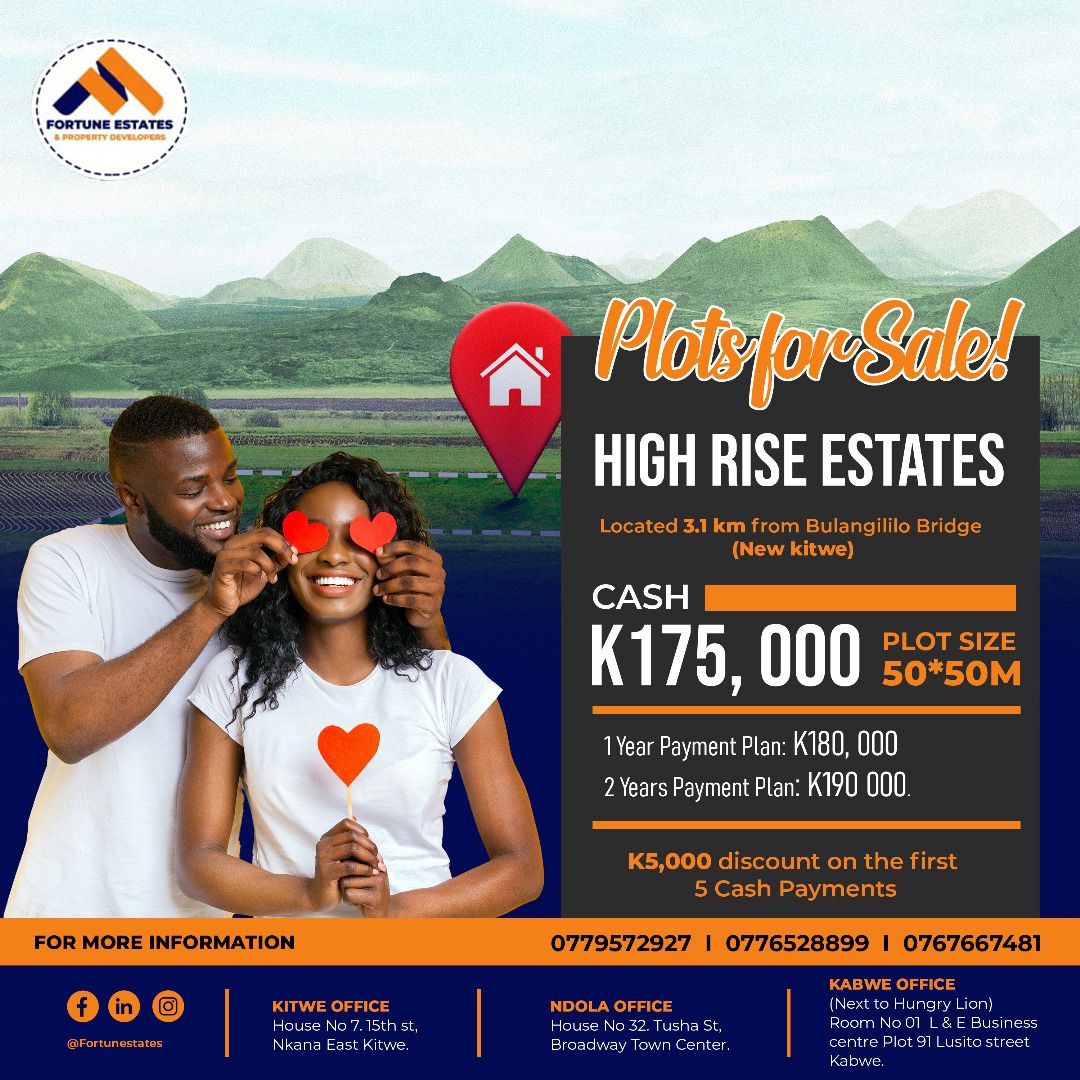 Available Plots in Kitwe - Fortune Estates